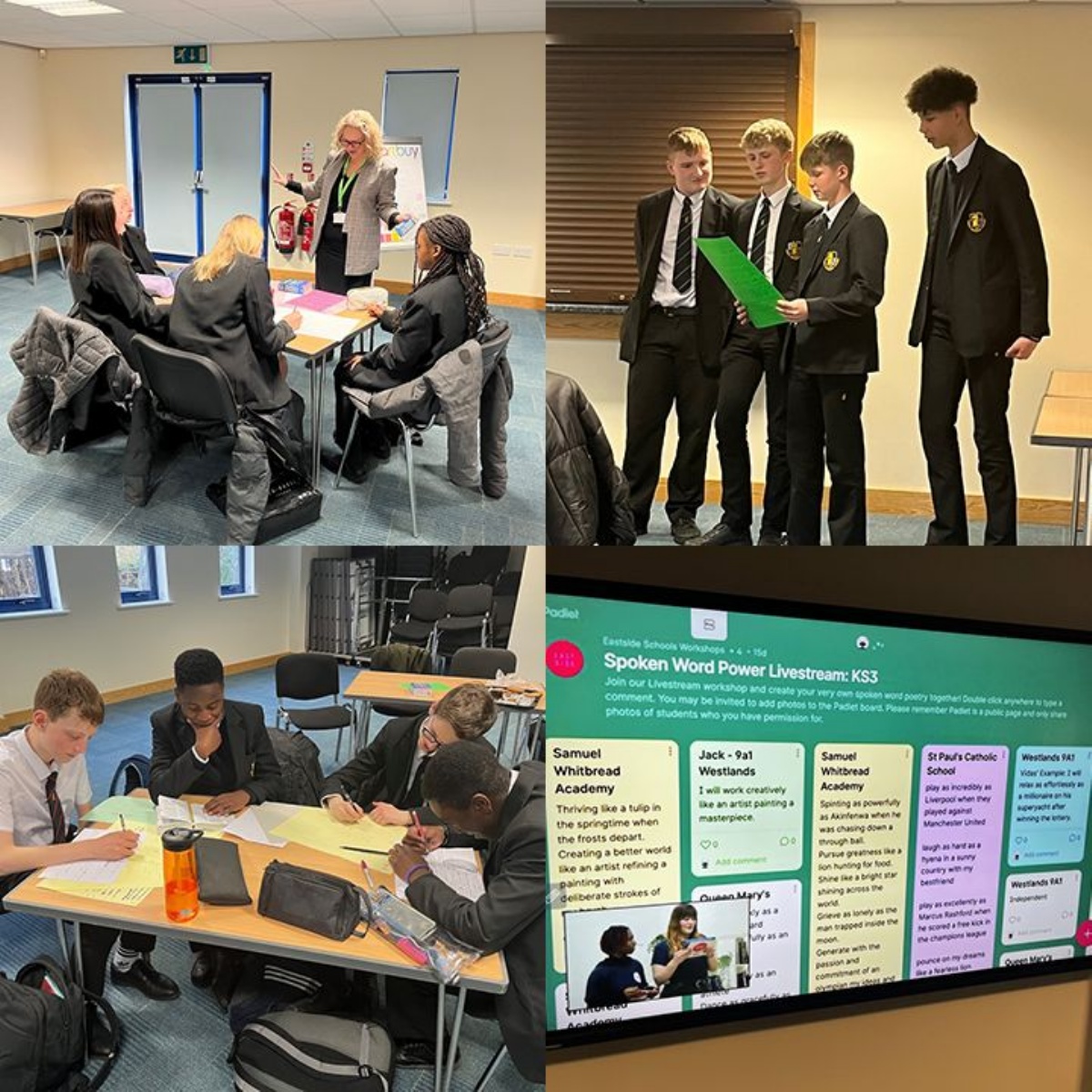 Samuel Whitbread Academy - YEAR 9, SPOKEN WORLD POETRY SLAM